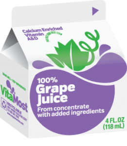 VitaMost Juice Cartons - Hospital Juice Cups - Country Pure