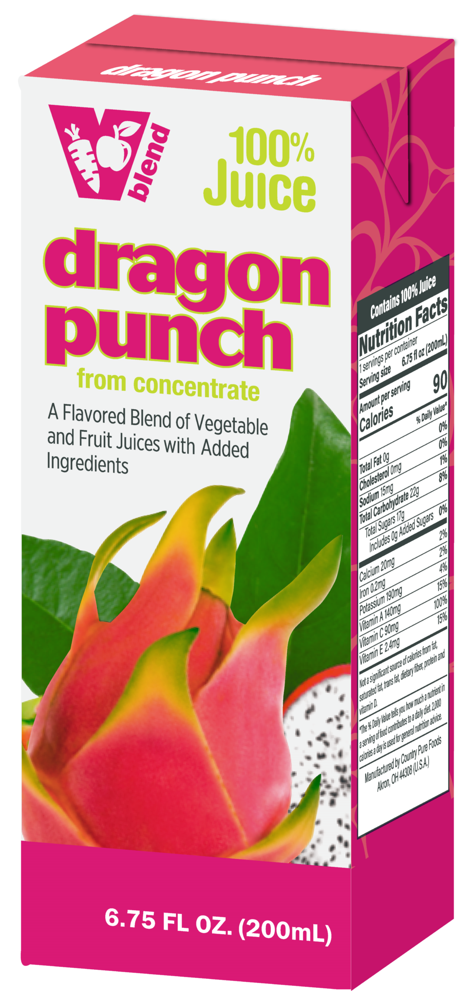 VBlend Dragon Punch Juice Box - Country Pure